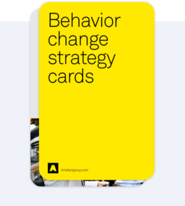 Behavior change strategy cards | Artefact